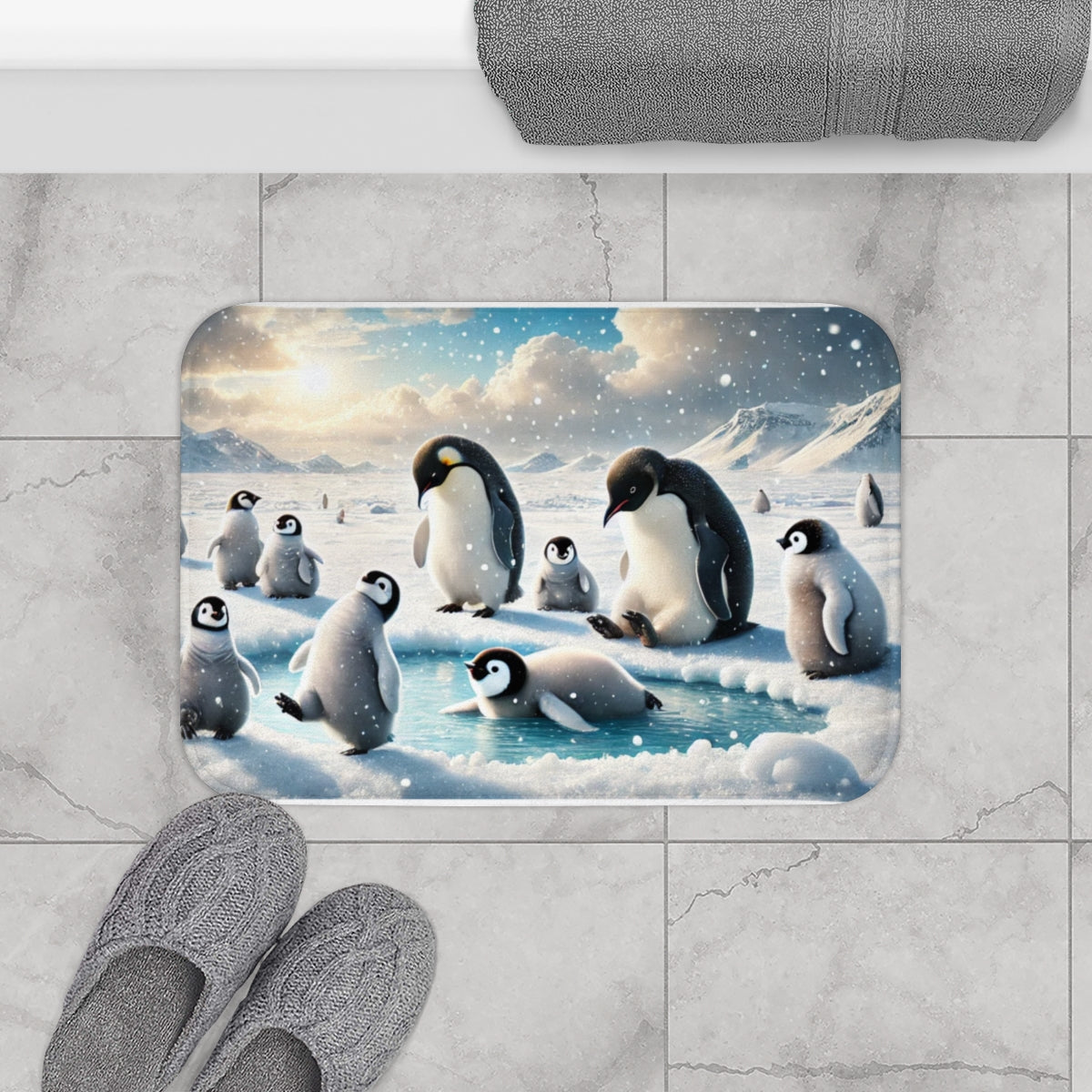 Penguins Bath Mat – Papasonn's Prints